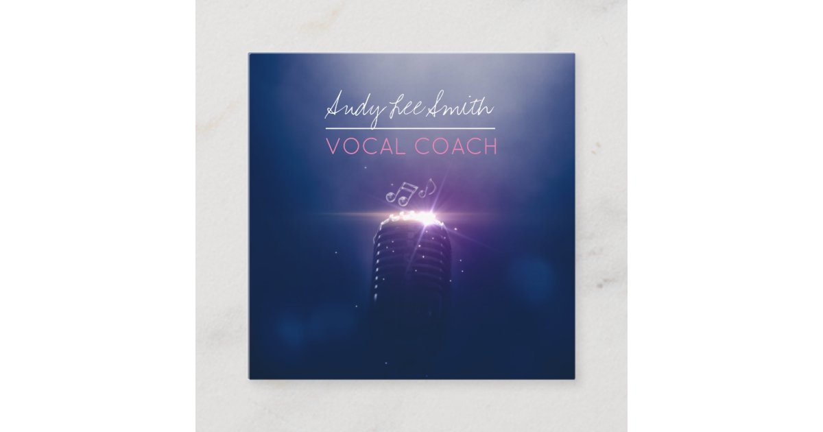 Vocal Coach Singer Square Business Card | Zazzle