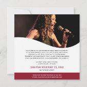 Vocal recital classic microphone music red invitation | Zazzle