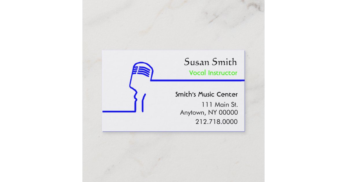 Vocalist Business Card | Zazzle