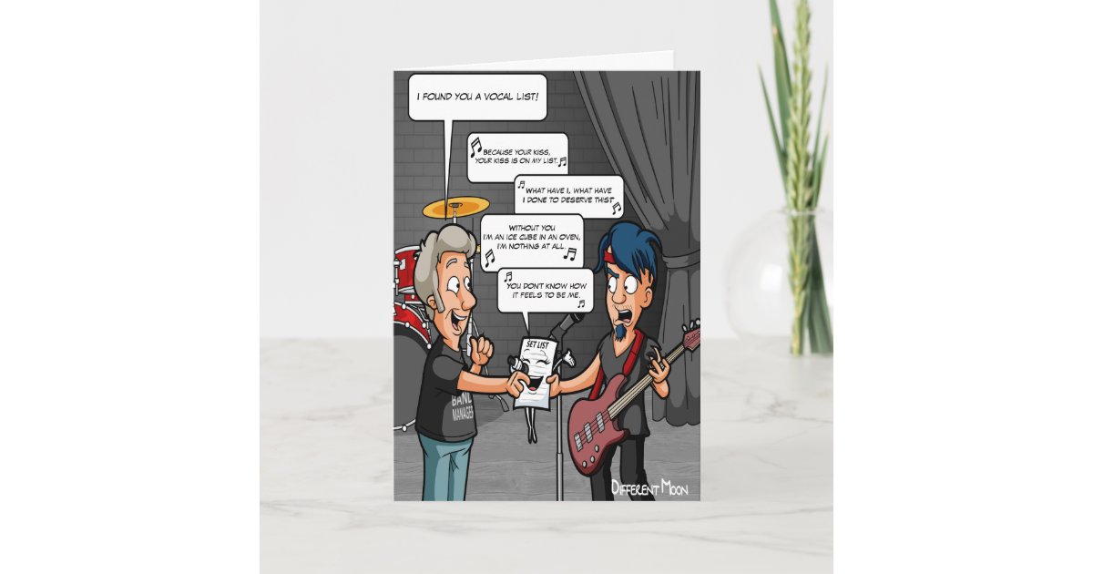 Vocalist Music Humor Funny Pun Birthday Card | Zazzle.com