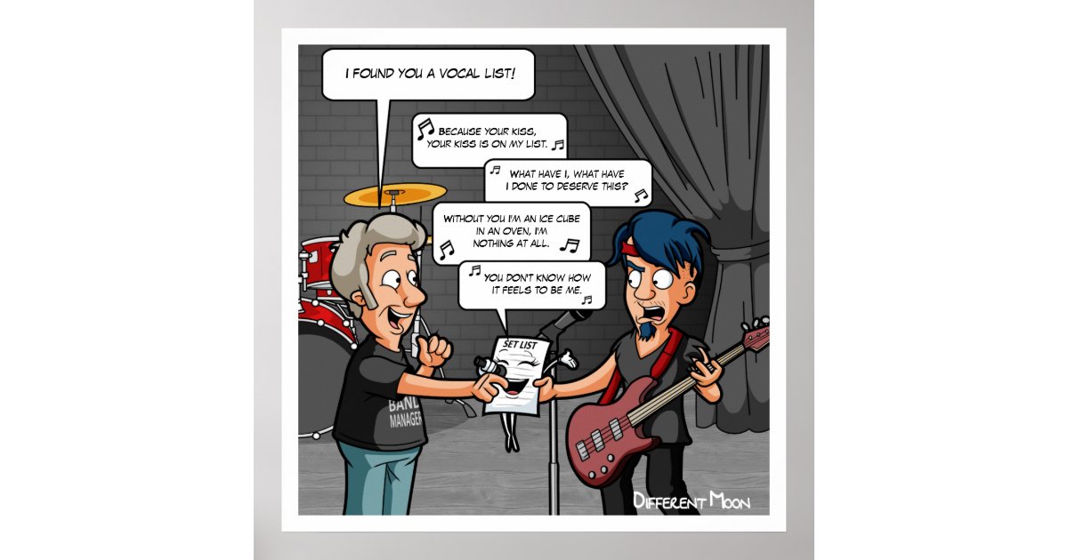 Vocalist Music Humor Funny Pun Poster | Zazzle