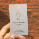 Vocalist Singer Musical Clef Logo Linen Music Business Card | Zazzle