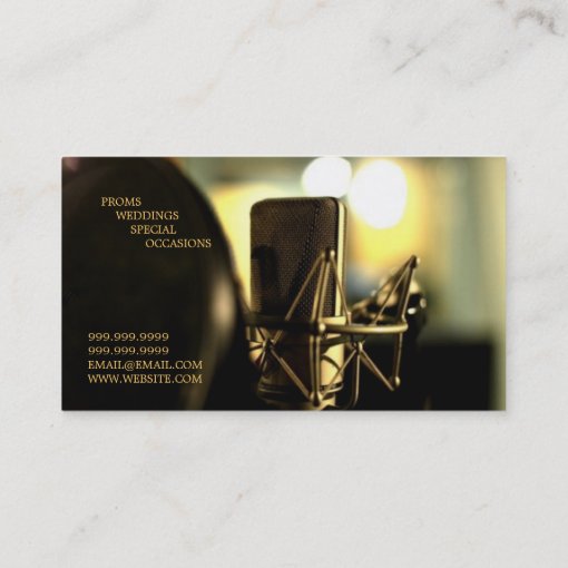 Vocalist, Singer, Performer Business Card | Zazzle