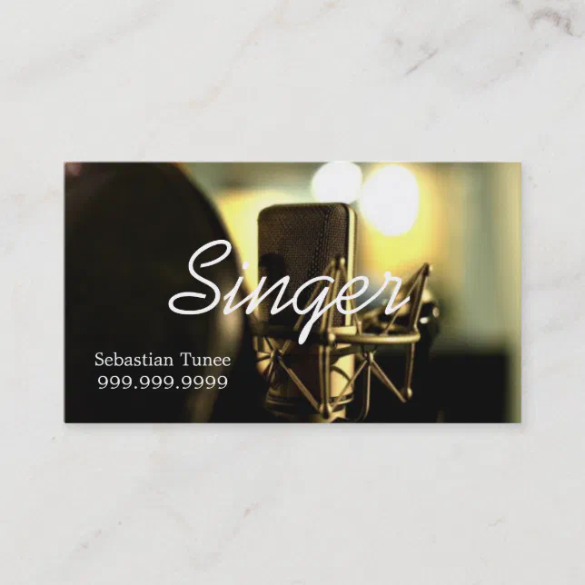 Vocalist, Singer, Performer Business Card | Zazzle