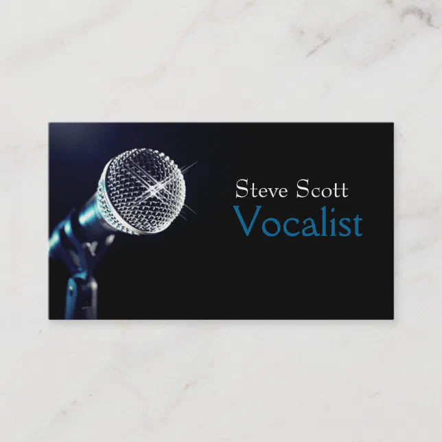 Vocalist, Singer, Solo, Performance Entertainment Business Card | Zazzle