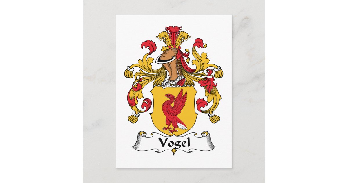 Vogel Family Crest Postcard | Zazzle