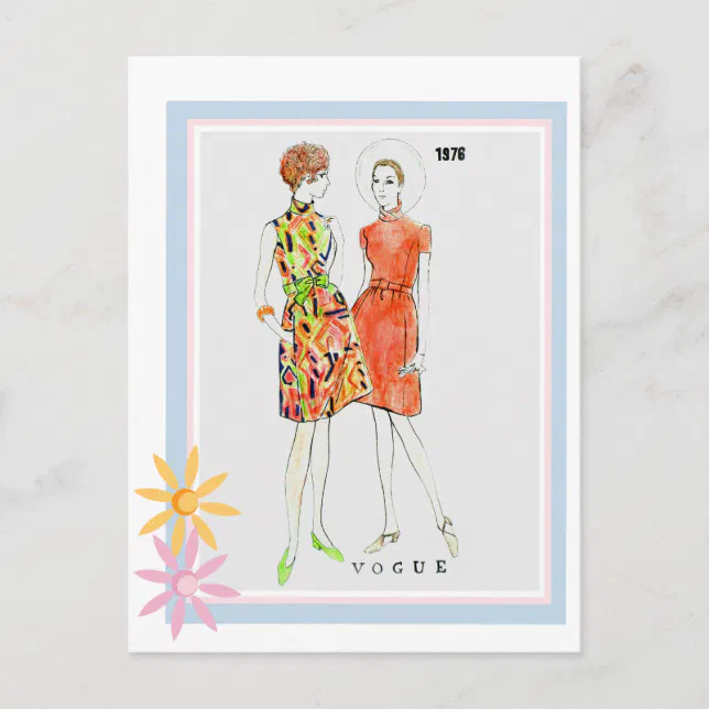 Vogue 1976 postcard | Zazzle