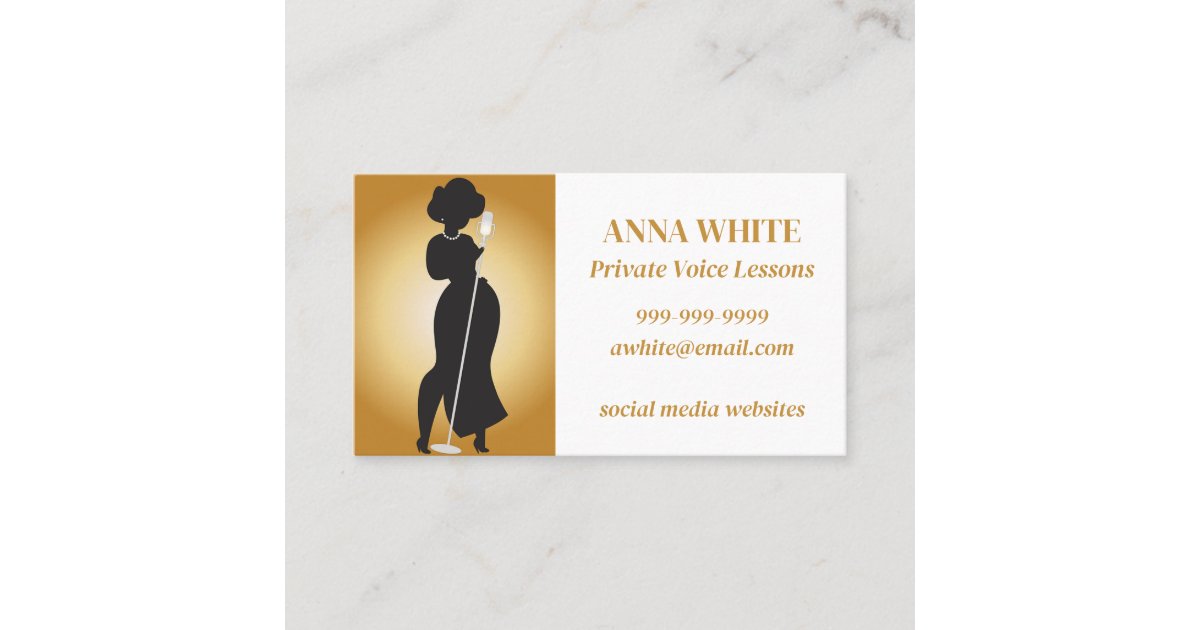 Voice Lessons Business Card | Zazzle