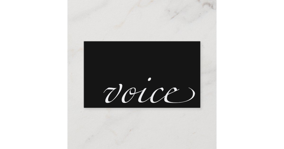 Voice: Voice Actor Business Card | Zazzle