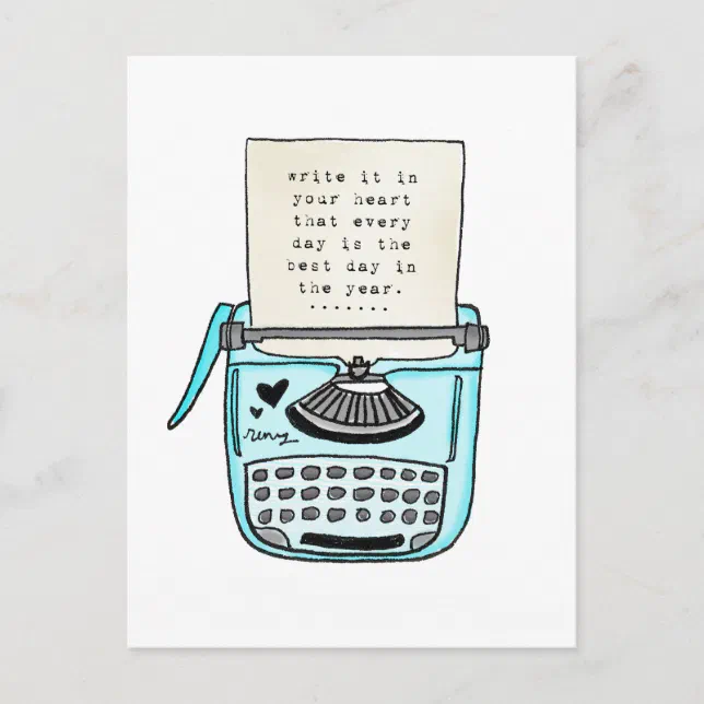 vol25 write it in your heart postcard | Zazzle