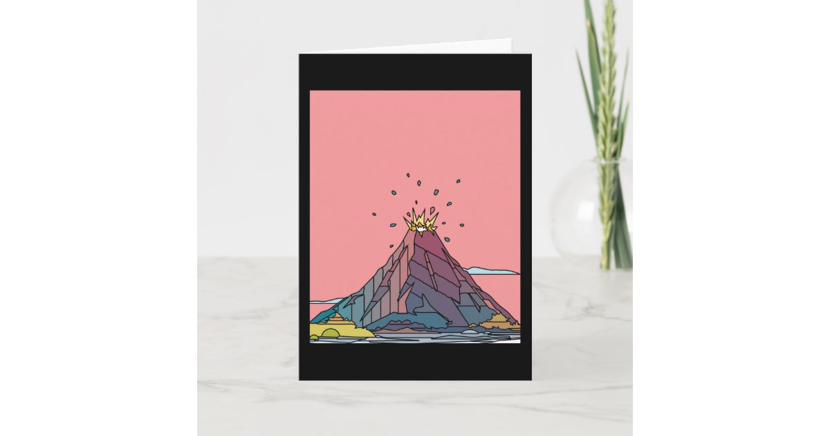 Volcanic Eruption Volcano Eruption Lava Card | Zazzle