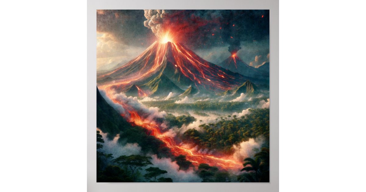 Volcanic Eruptions Poster | Zazzle