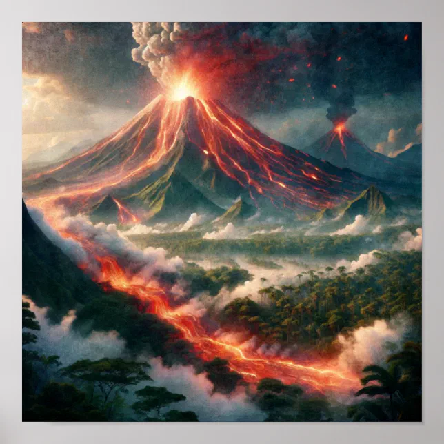 Volcanic Eruptions Poster | Zazzle