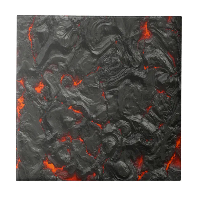 volcanic Lava background effect Tile | Zazzle