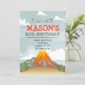 Volcano Birthday party invitation | Zazzle