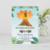 Volcano birthday theme invitation | Zazzle