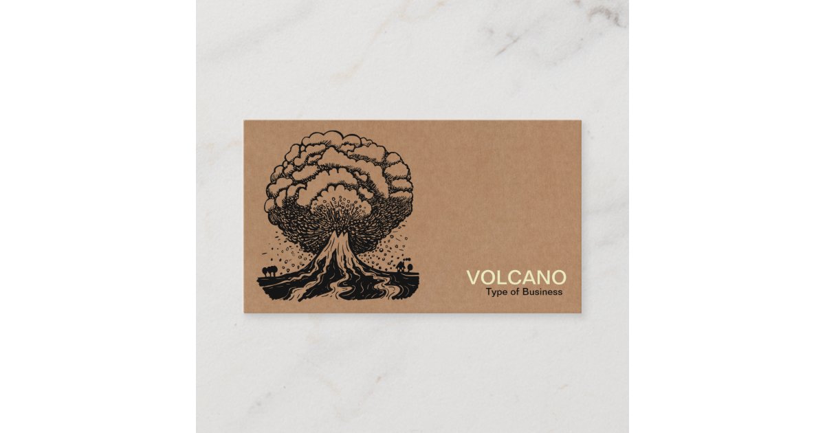 Volcano - Cardboard Box Business Card | Zazzle
