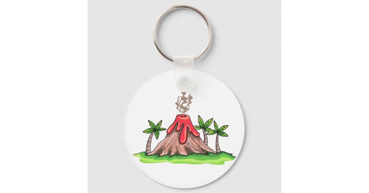 Volcano Keychain | Zazzle