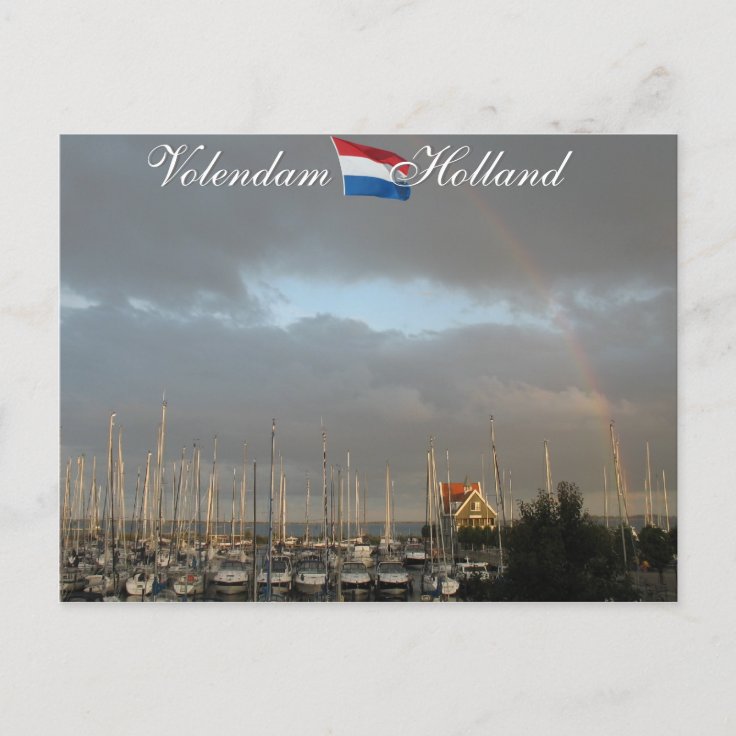 Volendam Harbor Holland Postcard | Zazzle
