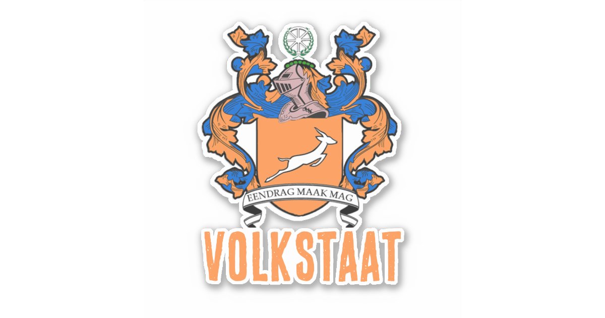 Volkstaat sticker | Zazzle