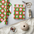 Volleyball and Santa Clause Red & Green Christmas Wrapping Paper | Zazzle