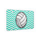 Volleyball; Aqua Green Chevron License Plate | Zazzle