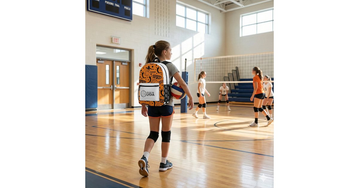 Volleyball Backpack | Zazzle