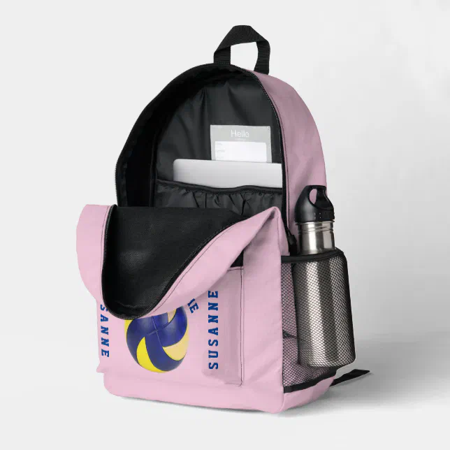 Volleyball backpacks Girly blue Rose Pink sporty | Zazzle