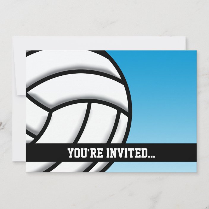 Volleyball Birthday Invitation | Zazzle.com