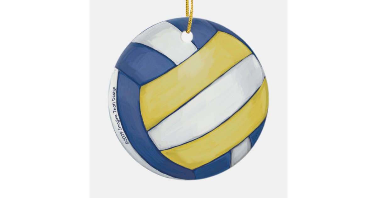 Volleyball Ceramic Ornament | Zazzle