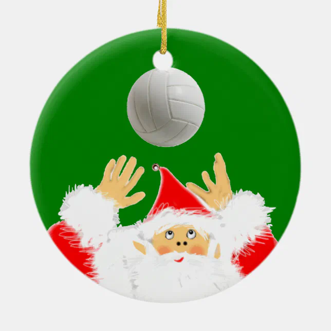Volleyball Christmas Collectible Ceramic Ornament | Zazzle