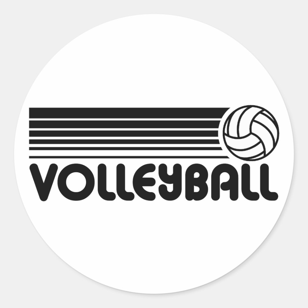 Volleyball Classic Round Sticker | Zazzle