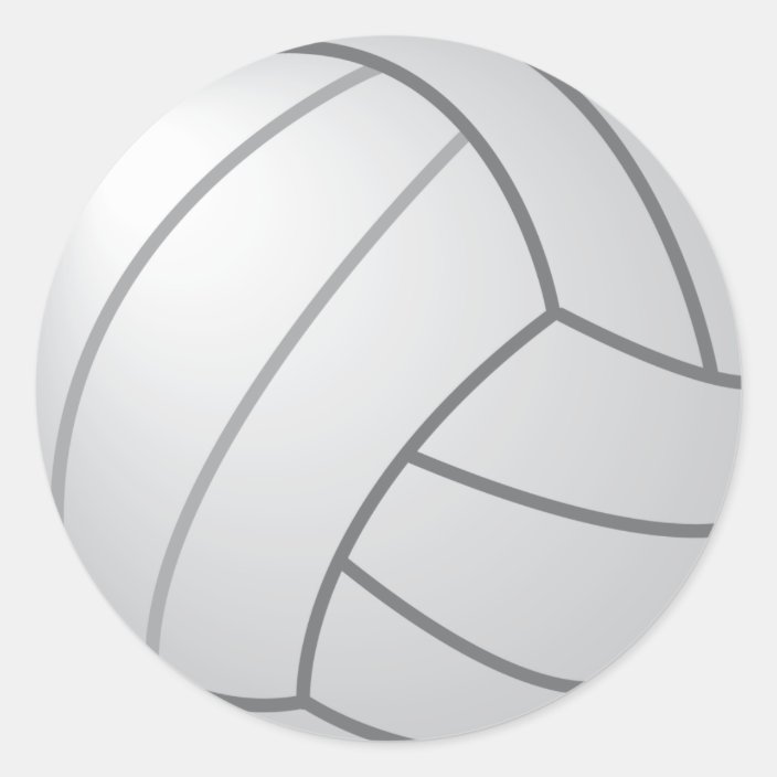 Volleyball Classic Round Sticker | Zazzle