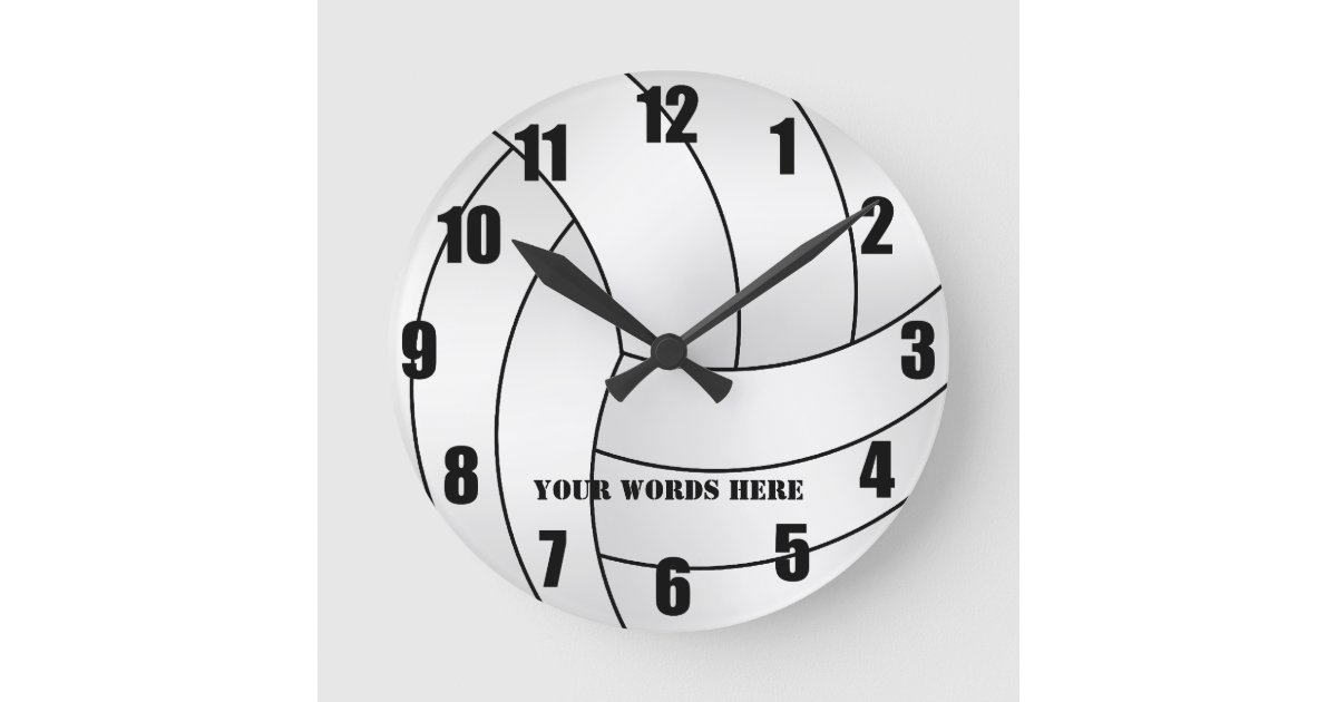 Volleyball clock | Zazzle
