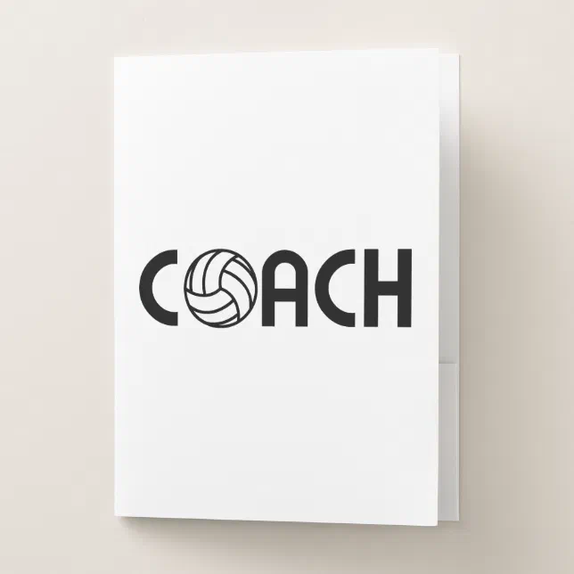 Volleyball Coach Pocket Folder | Zazzle
