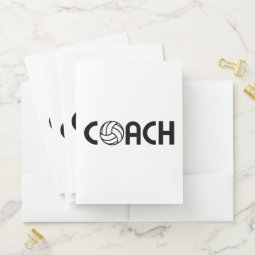 Volleyball Coach Pocket Folder | Zazzle