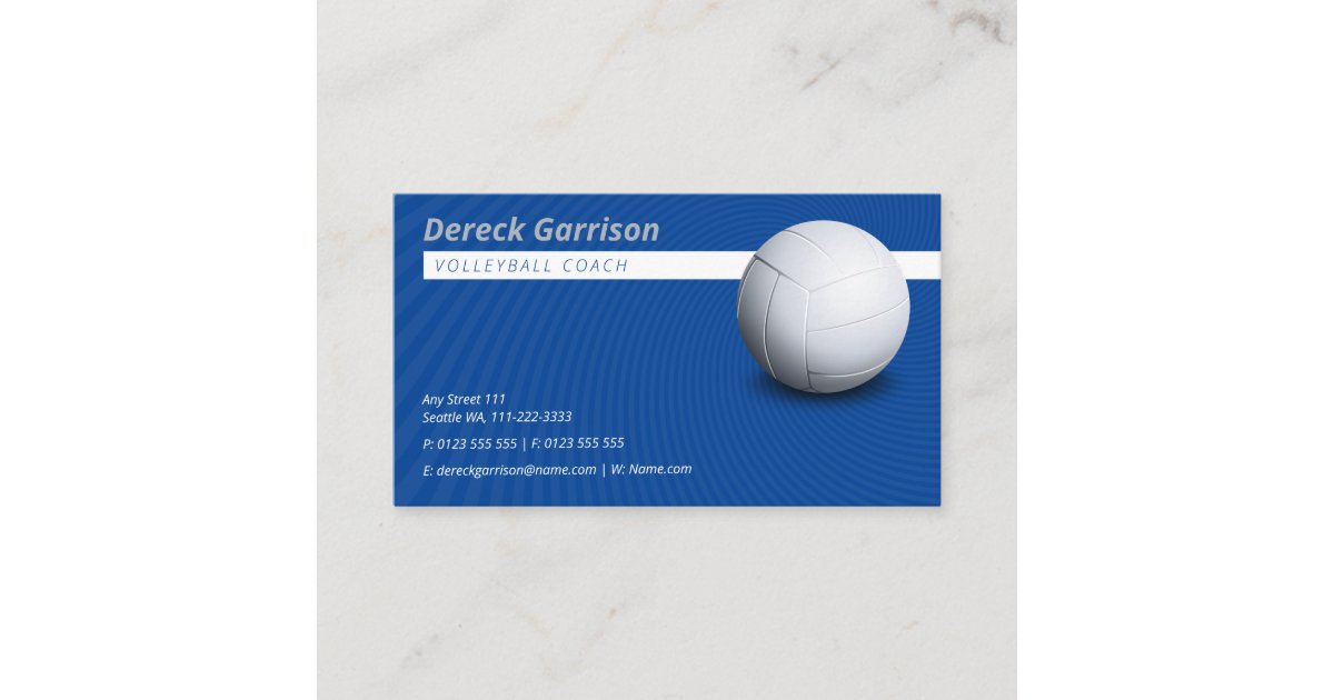 Volleyball Coach | Trainer Practice Lessons Business Card | Zazzle