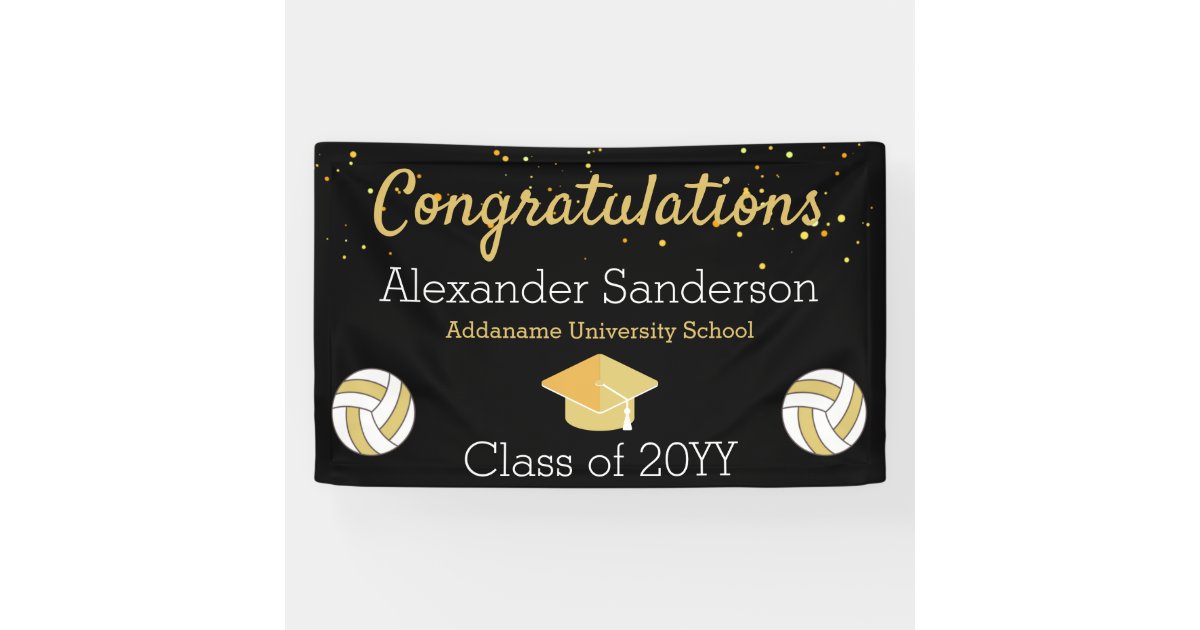 Volleyball Congratulation Graduation Banner | Zazzle