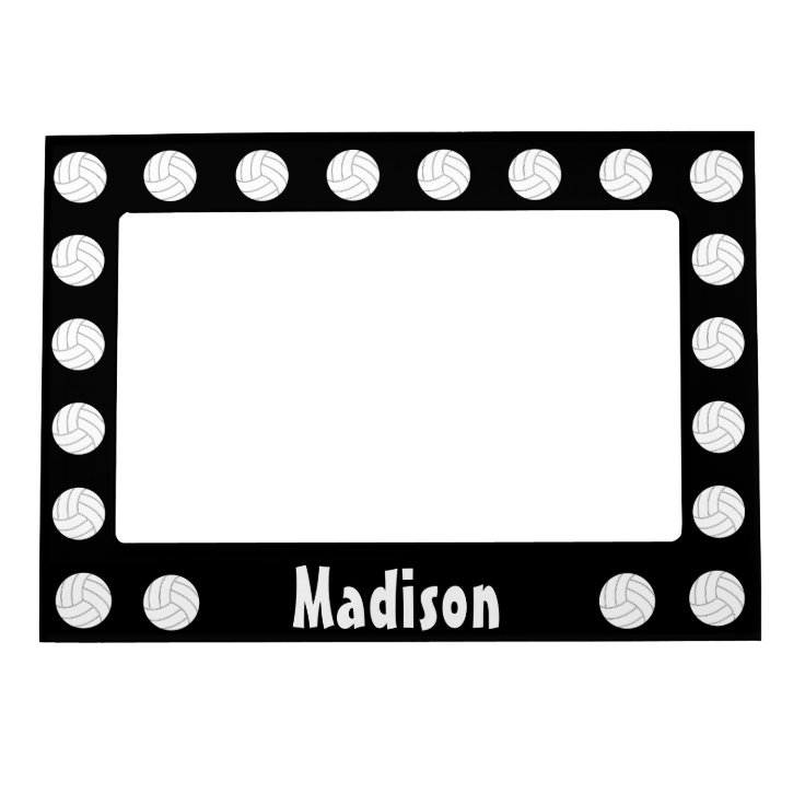 Volleyball Custom Magnetic Picture Frame | Zazzle