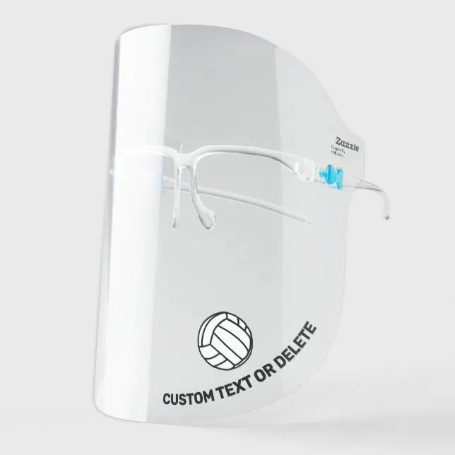 Volleyball, Custom Text Personalized Sports Face Shield | Zazzle