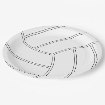 Volleyball Customizable Paper Party Plates | Zazzle