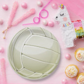 Volleyball Design Paper Party Plate | Zazzle