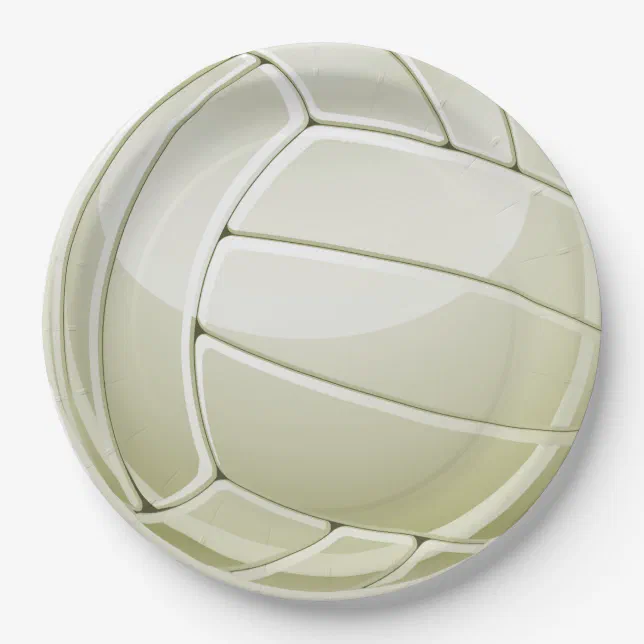 Volleyball Design Paper Party Plate | Zazzle