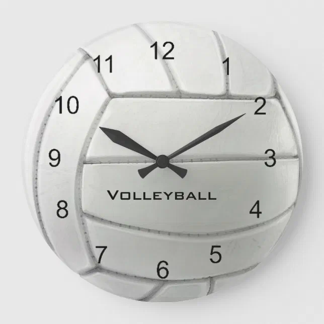 Volleyball Design Wall Clock | Zazzle