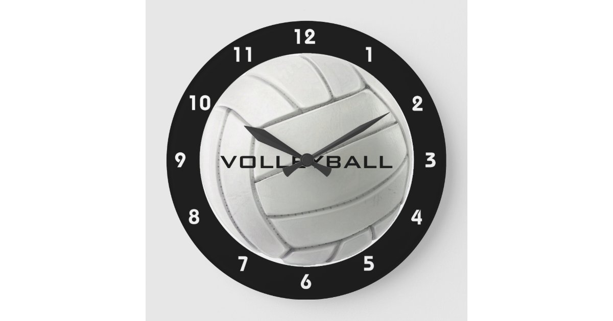 Volleyball Design Wall Clock | Zazzle