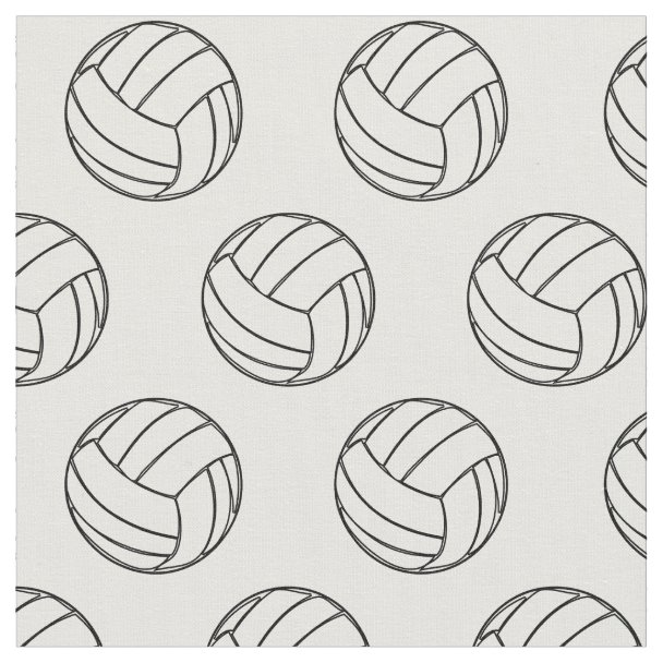 Volleyball Sports Black Fabric | Zazzle