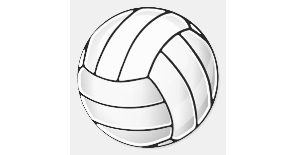 Volleyball Fan Classic Round Sticker | Zazzle