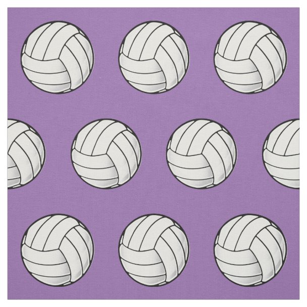 Volleyball Sports Purple Fabric | Zazzle