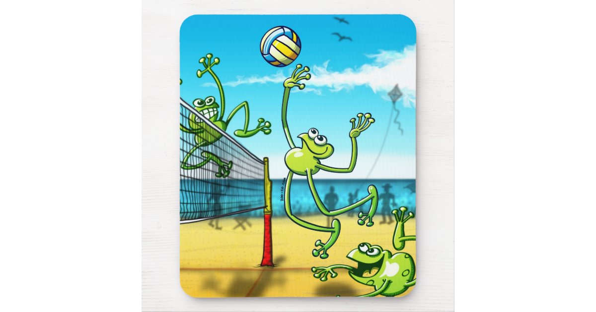 Volleyball Frog Mouse Pad | Zazzle