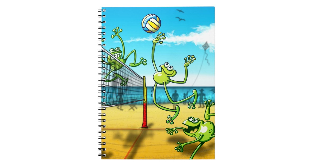 Volleyball Frog Notebook | Zazzle